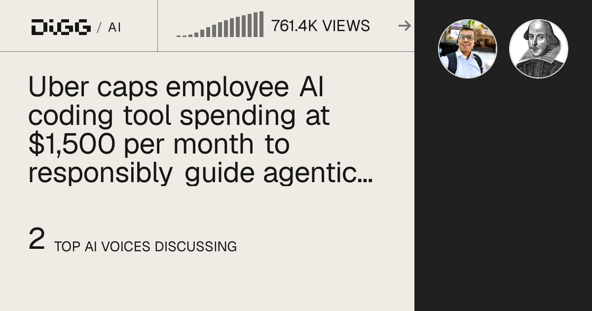 Uber caps employee AI coding tool spending at $1,500 per month to ...