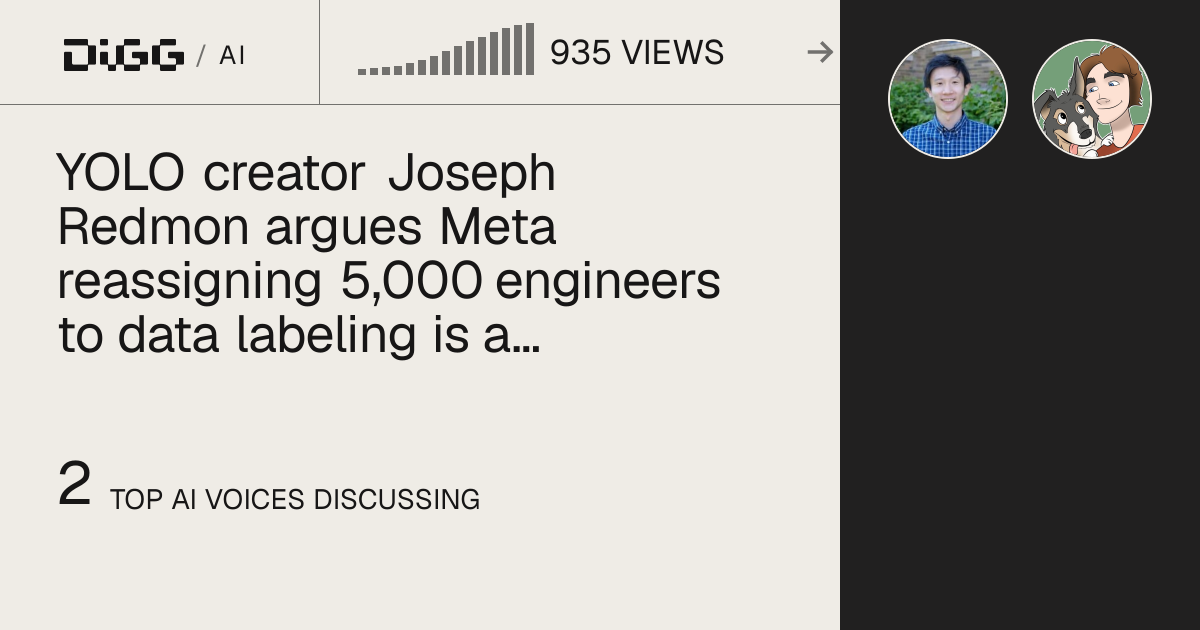 YOLO creator Joseph Redmon argues Meta reassigning 5,000 engineers to ...