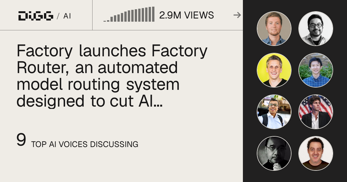 Factory launches Factory Router, an automated model routing system ...
