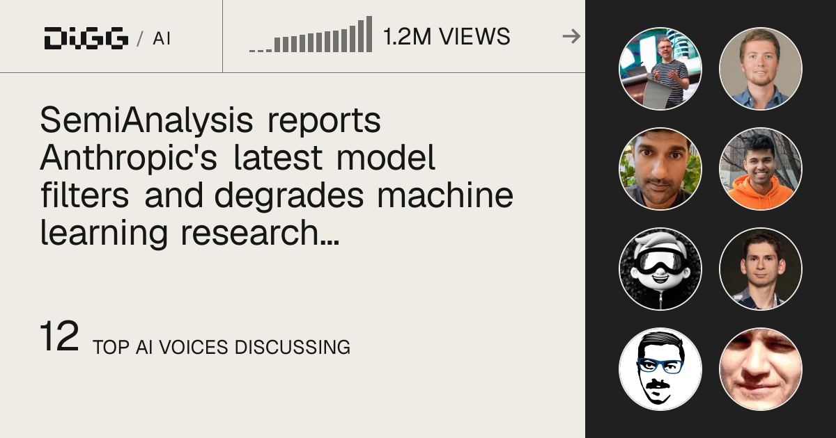 SemiAnalysis reports Anthropic's latest model filters and degrades ...