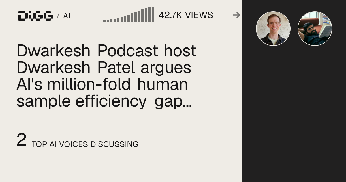 Dwarkesh Podcast host Dwarkesh Patel argues AI's million-fold human ...