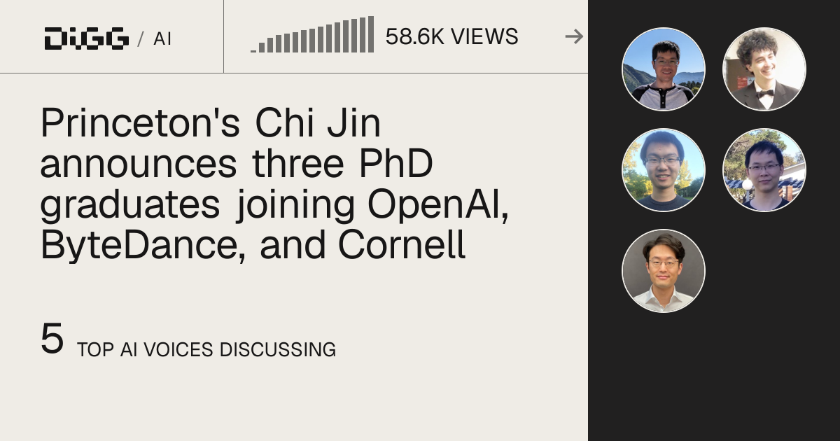 Princeton's Chi Jin announces three PhD graduates joining OpenAI ...
