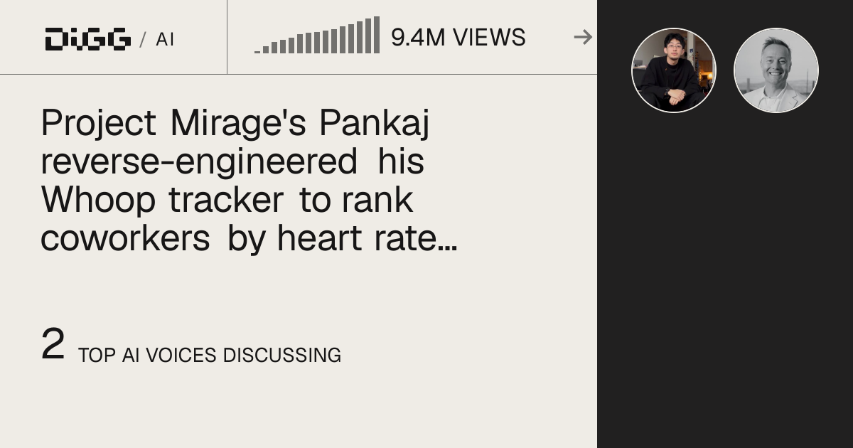 Project Mirage's Pankaj reverse-engineered his Whoop tracker to rank ...
