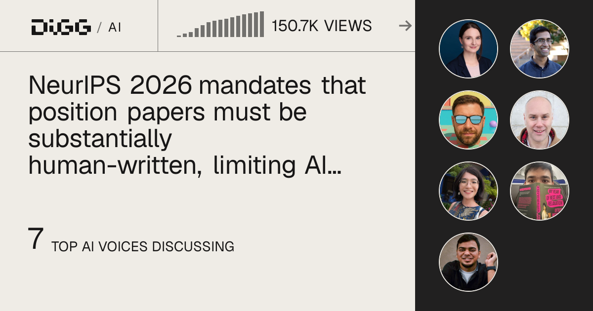 NeurIPS 2026 mandates that position papers must be substantially human ...