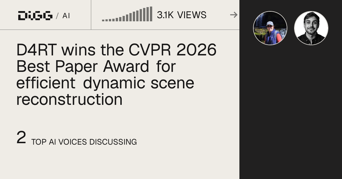 D4RT wins the CVPR 2026 Best Paper Award for efficient dynamic scene ...