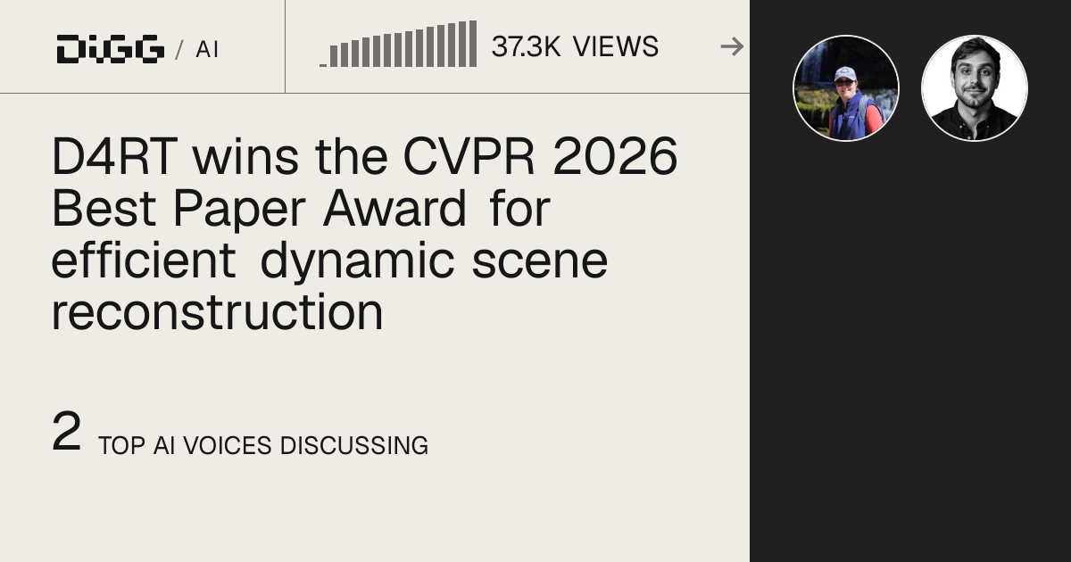 D4RT wins the CVPR 2026 Best Paper Award for efficient dynamic scene ...