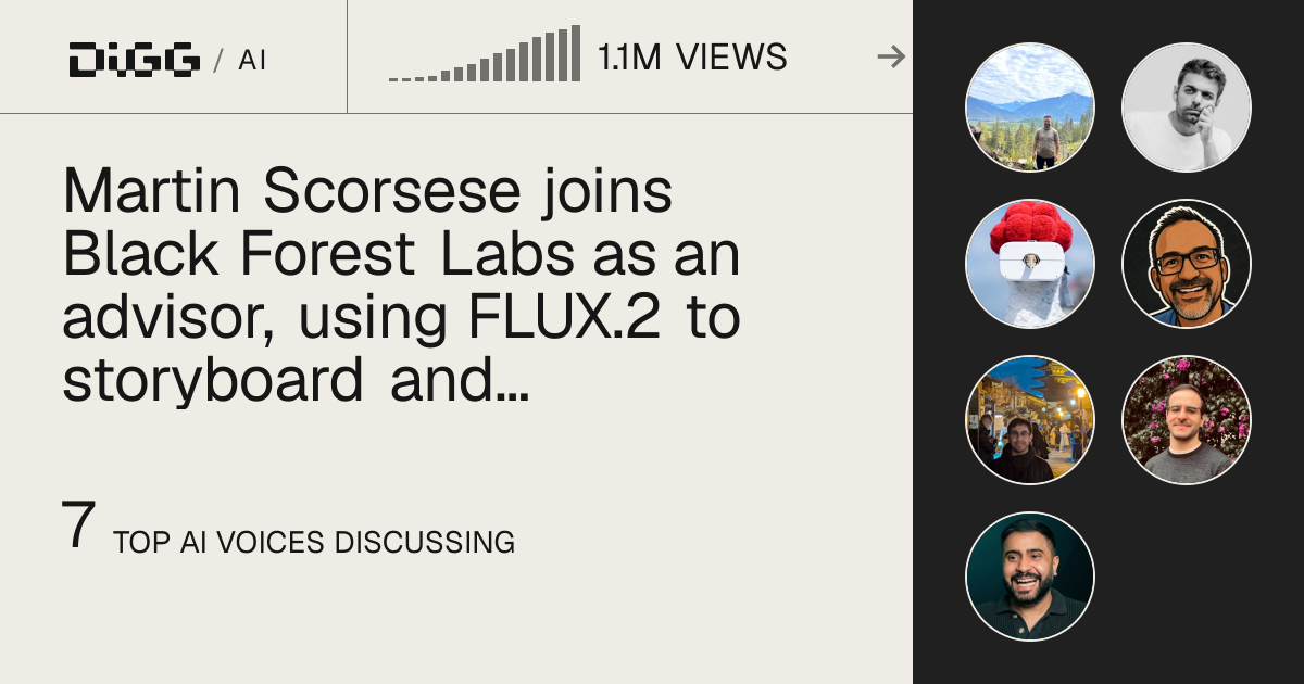 Martin Scorsese joins Black Forest Labs as an advisor, using FLUX.2 to ...