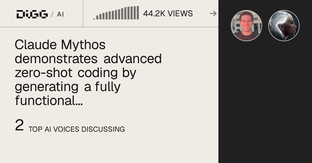 Claude Mythos demonstrates advanced zero-shot coding by generating a ...