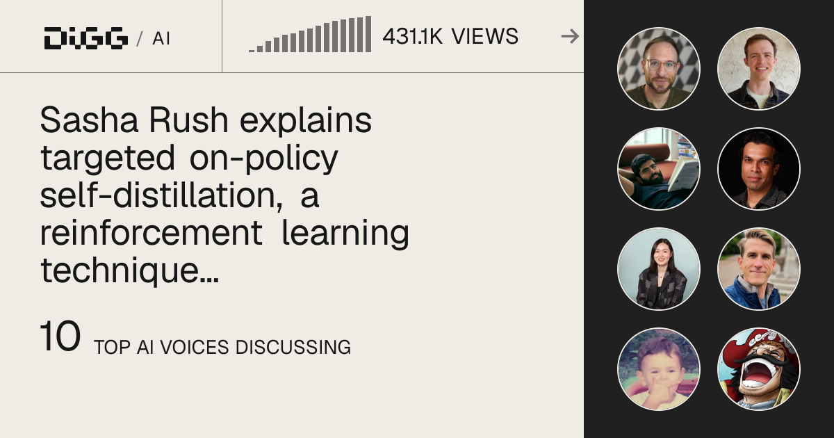 Sasha Rush explains targeted on-policy self-distillation, a ...