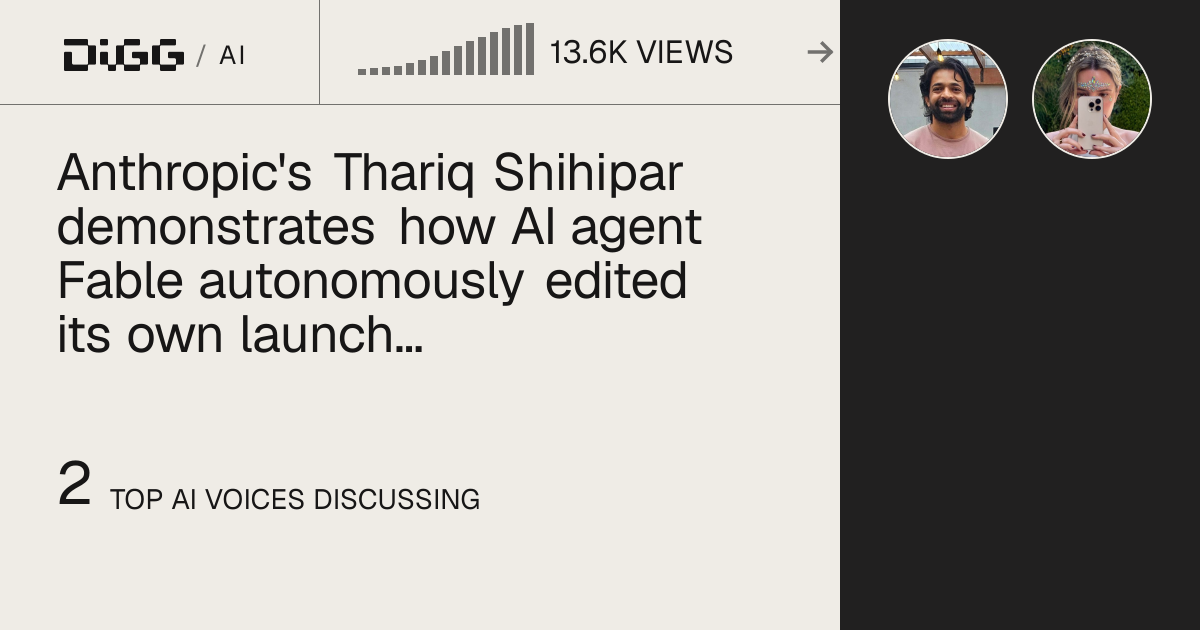 Anthropic's Thariq Shihipar demonstrates how AI agent Fable ...