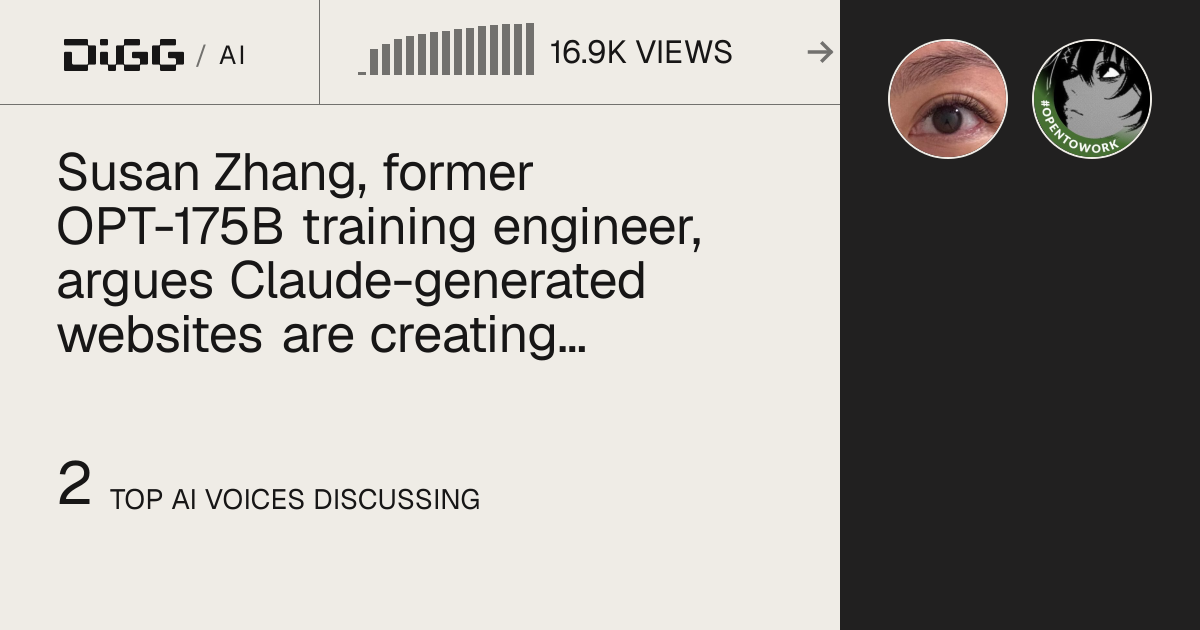 Susan Zhang, former OPT-175B training engineer, argues Claude-generated ...